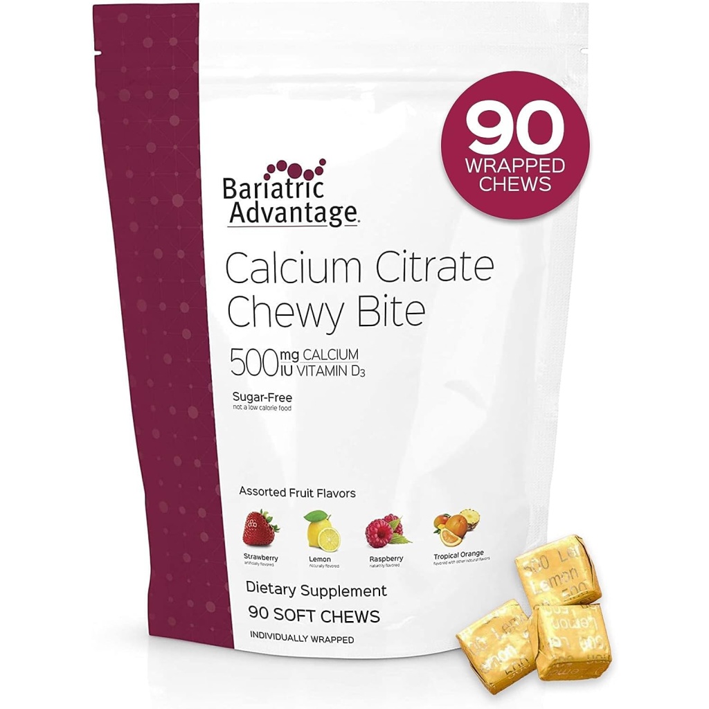 Masticables de citrato de calcio Bariatric Advantage 500 mg con ...